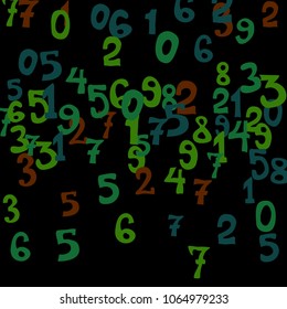 Falling Numbers Abstract Background Abstract Background Stock Vector ...