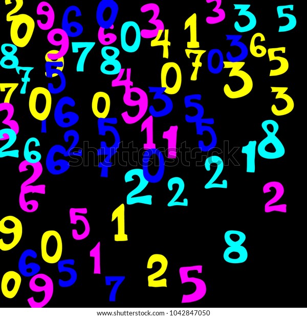 Falling Numbers Abstract Background Abstract Background Stock Vector ...