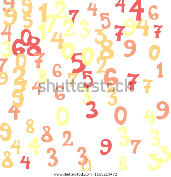 Falling Numbers Abstract Background Abstract Colorful Stock Vector ...