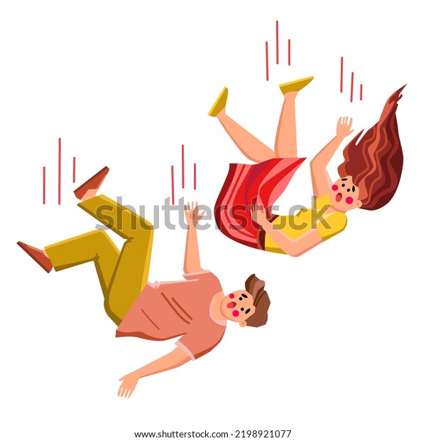 Falling People Vector Person Man Fall Stock Vector (Royalty Free ...