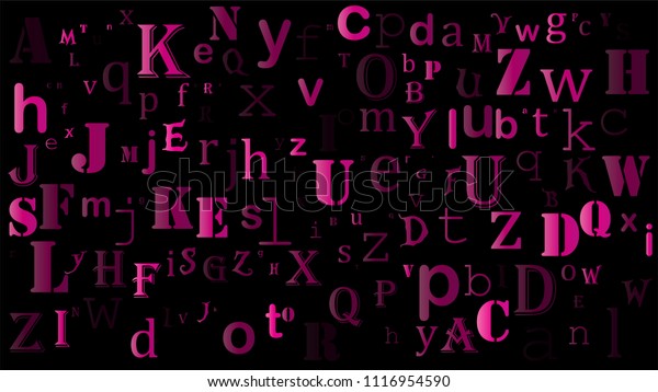 Falling Random Letters Alphabet Beautiful Background Stock Vector ...