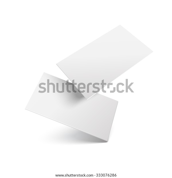 Falling Realistic Business Cards Template Vector Stock Vector (Royalty ...