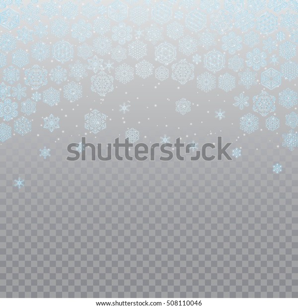 Falling Snow Backdrop On Transparent Background Stock Vector (Royalty ...