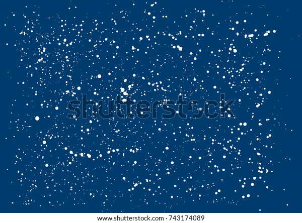 Falling Snow Hand Drawn Flakes Sky Stock Vector (Royalty Free ...