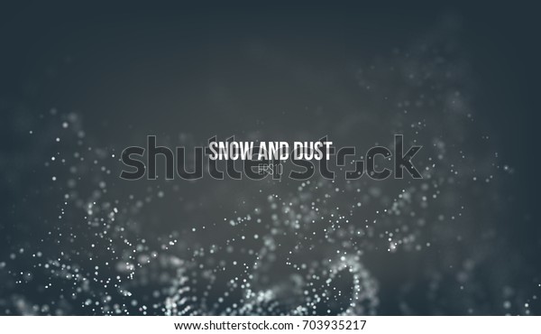 Falling Snow Particles Flying On Air Stock Vector (Royalty Free ...