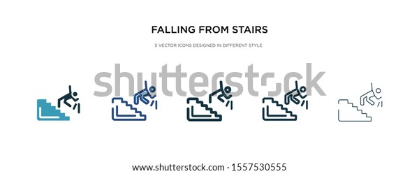 Falling Stairs Icon Different Style Vector Stock Vector (Royalty Free ...