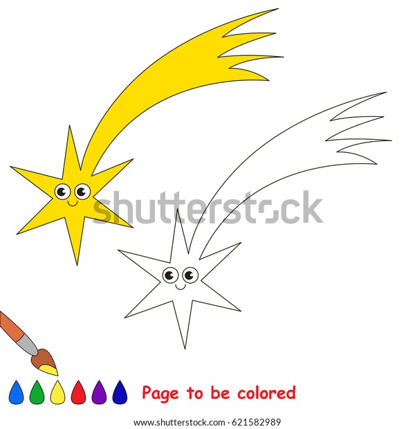Falling Star Be Colored Coloring Book Stock Vector (Royalty Free ...