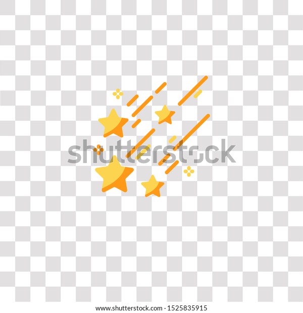 Falling Star Icon Sign Symbol Falling Stock Vector (Royalty Free ...