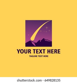 Falling Star Logo Suitable Logos Scientific Stock Vector (Royalty Free ...