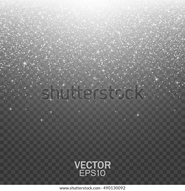 Falling Stars Effect Stardust On Transparent Stock Vector (Royalty Free ...