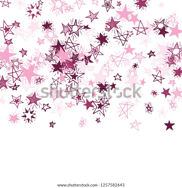 Falling Stars Hand Drawn Festive Background Stock Vector (Royalty Free ...