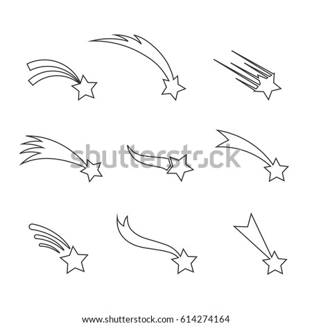 Shooting Star Outline | Free download on ClipArtMag