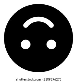 False Emoticon Icon Black Color Stock Vector (Royalty Free) 2109296273 ...