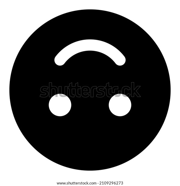 False Emoticon Icon Black Color Stock Vector (Royalty Free) 2109296273 ...