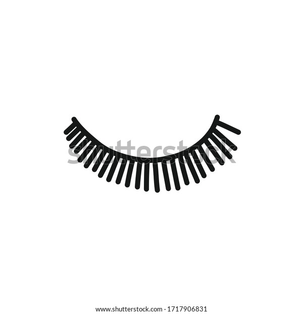 False Eyelashes Doodle Icon Vector Illustration Stock Vector (Royalty ...