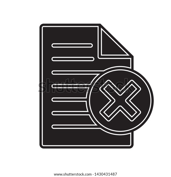 False File Icon Black Vector Illustration Stock Vector (Royalty Free ...