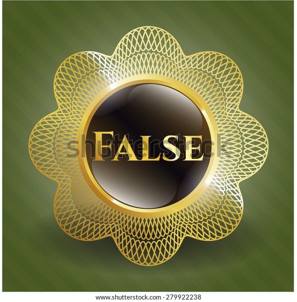 False Gold Shiny Badge Stock Vector (Royalty Free) 279922238 | Shutterstock