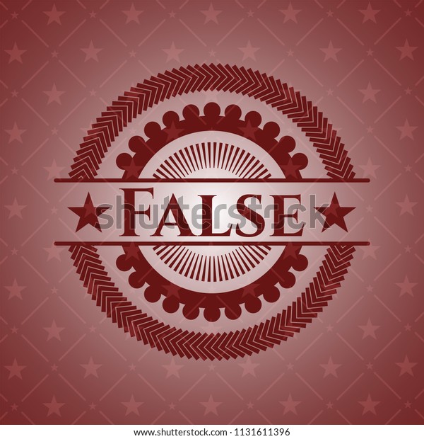 False Retro Red Emblem Stock Vector (Royalty Free) 1131611396 ...