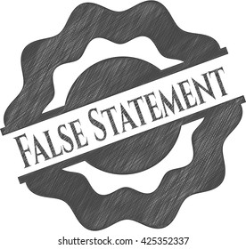 False Statement Penciled Stock Vector (Royalty Free) 425352337 ...