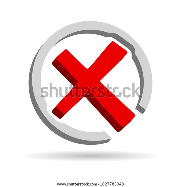 False Symbol Isolated On White Background Stock Vector (Royalty Free ...