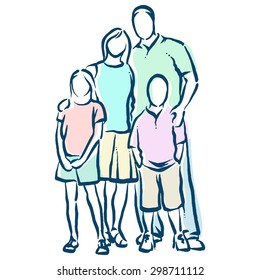 Family Stock Vector (Royalty Free) 298711112 | Shutterstock