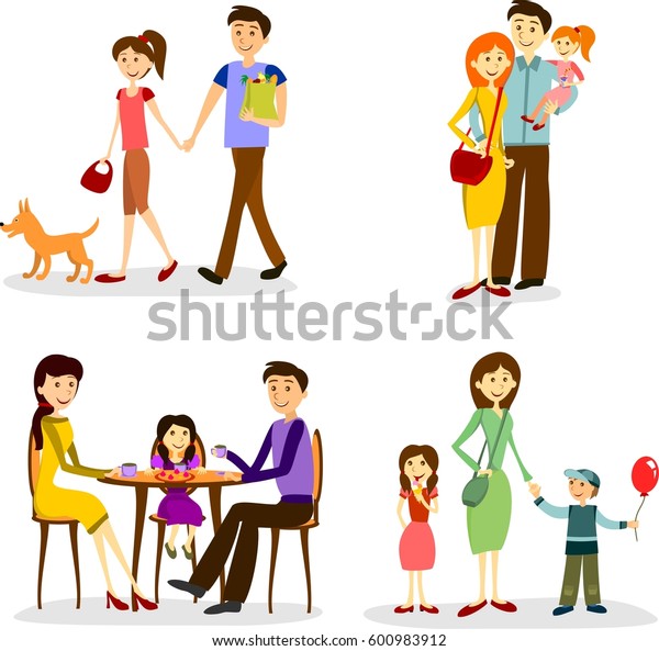 Family Activities Set Stock Vector (Royalty Free) 600983912