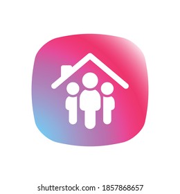 Family App Icon Button Stock Vector (Royalty Free) 1857868657 ...
