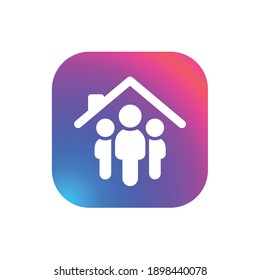 Family App Icon Button Stock Vector (Royalty Free) 1857868657 ...