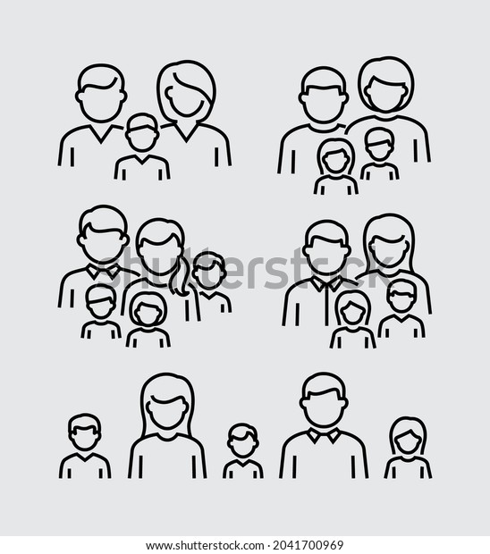 12,502 Set Of Family Avatars Images, Stock Photos & Vectors | Shutterstock