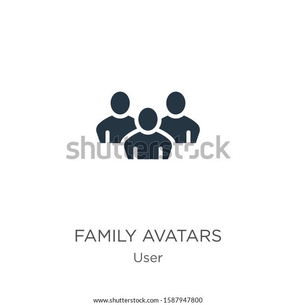 Family Avatars Icon Vector Trendy Flat Stock Vector (Royalty Free ...