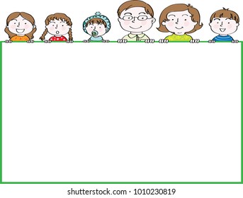 Family Background Vector Drawing Stock Vector (Royalty Free) 1010230819 ...