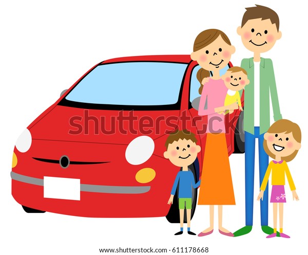 Family Car Stock Vector (Royalty Free) 611178668 | Shutterstock