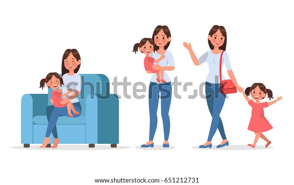 Family Character Vector Design Set Stock Vector (Royalty Free ...