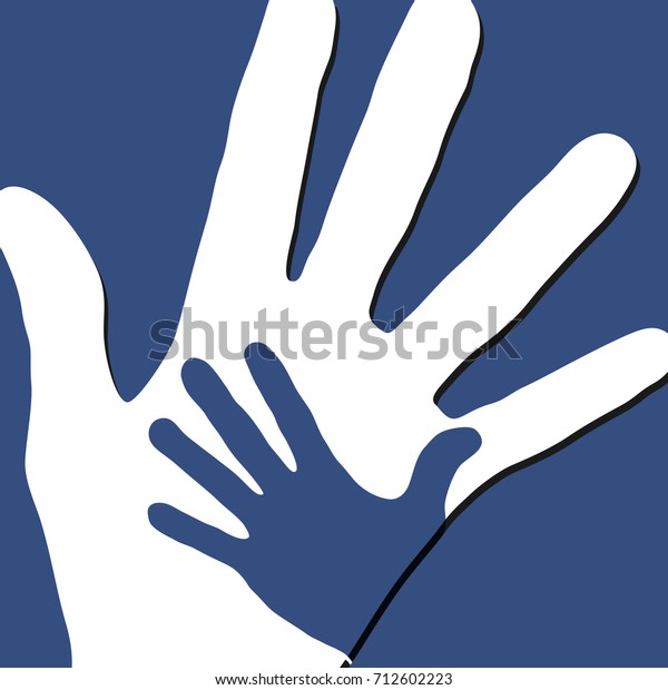 Family Child Parent Hands Vector Stock Vector (Royalty Free) 712602223 ...