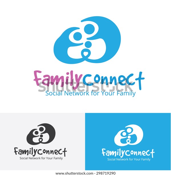 Family Connect Vector Logo Template Stock Vector (Royalty Free) 298719290