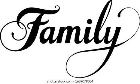 Family Custom Calligraphy Text Stock Vector (Royalty Free) 1689079084 ...