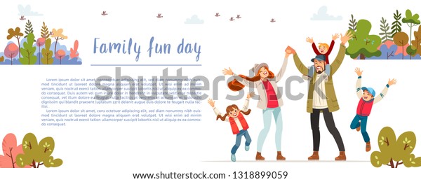 Family Fun Day Creative Poster Banner Stock Vector (Royalty Free ...