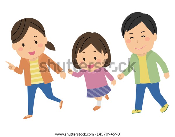 Family Going Out Together Stock Vector (Royalty Free) 1457094590 ...