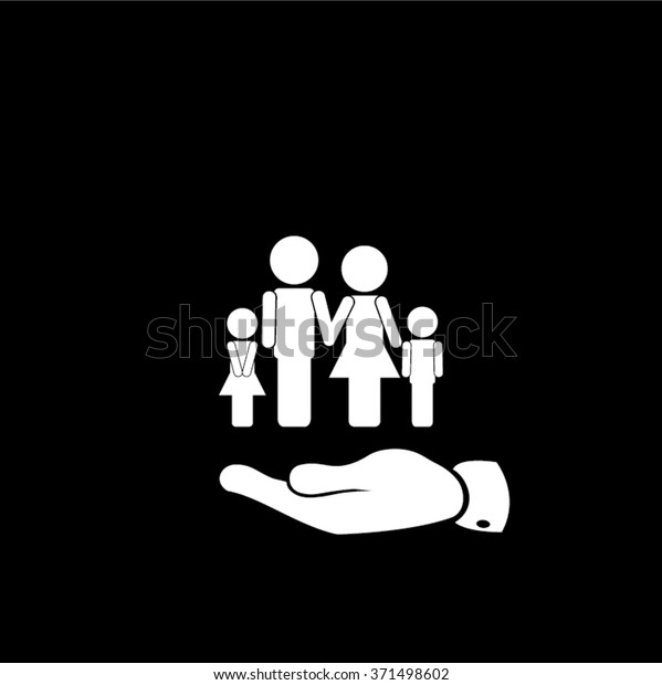 Family Hand Stock Vector (Royalty Free) 371498602
