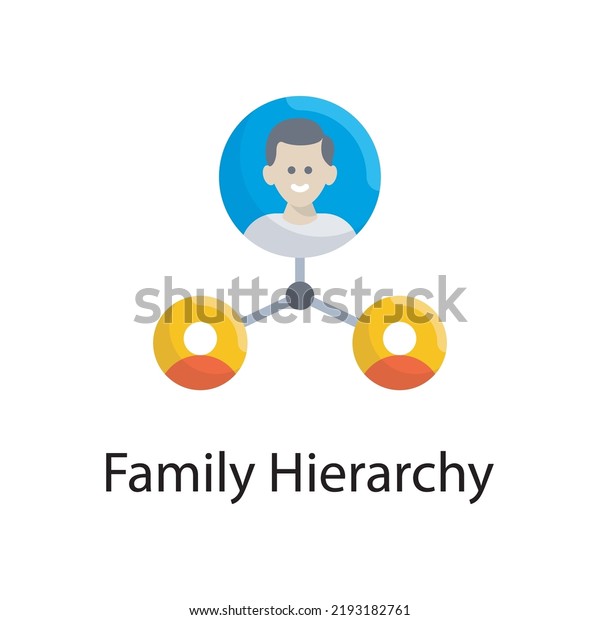 Family Hierarchy Vector Flat Icon Design Stock Vector (Royalty Free ...