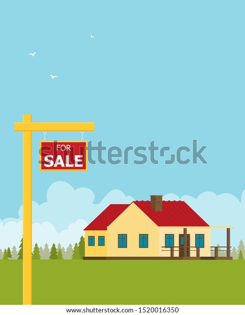 Family Home Flat Style Vector Illustration Stock Vector (Royalty Free ...
