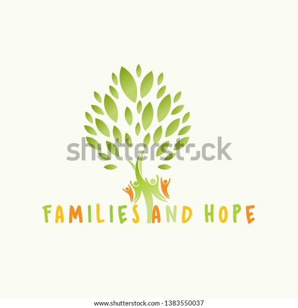 Family Hope Tree Vector Stock Vector (Royalty Free) 1383550037 ...