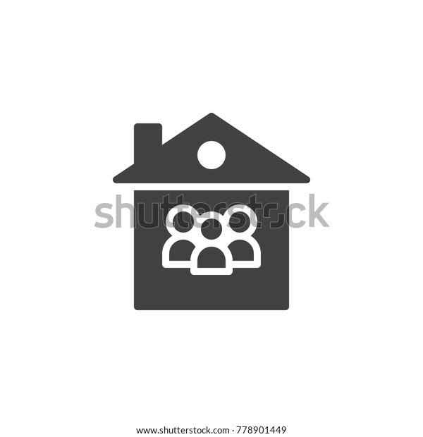 Family House Icon Vector Filled Flat Stock Vector (Royalty Free ...