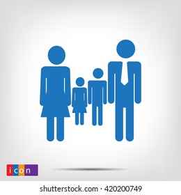 「Modern Family Icon Vector Blue Version」のベクター画像素材（ロイヤリティフリー） 1260348055 ...