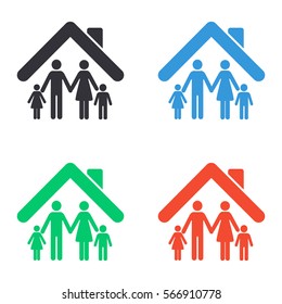 Family Icon Colored Vector Set Stock Vector (Royalty Free) 566910778 ...