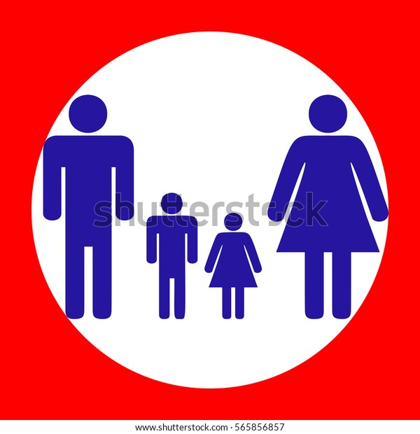Family Icon Set Vector Blue Icon Stock Vector (Royalty Free) 565856857 ...