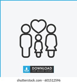 Family Icon Simple Outline Family Vector: vector de stock (libre de ...
