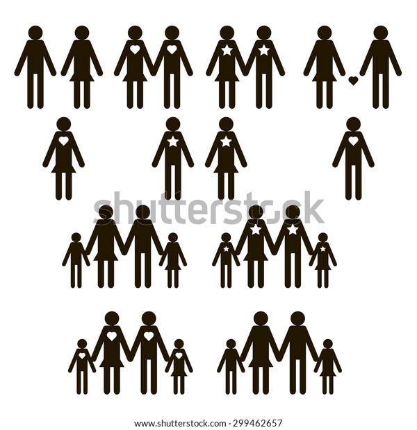 Family icons set in vector Family icons set in vector