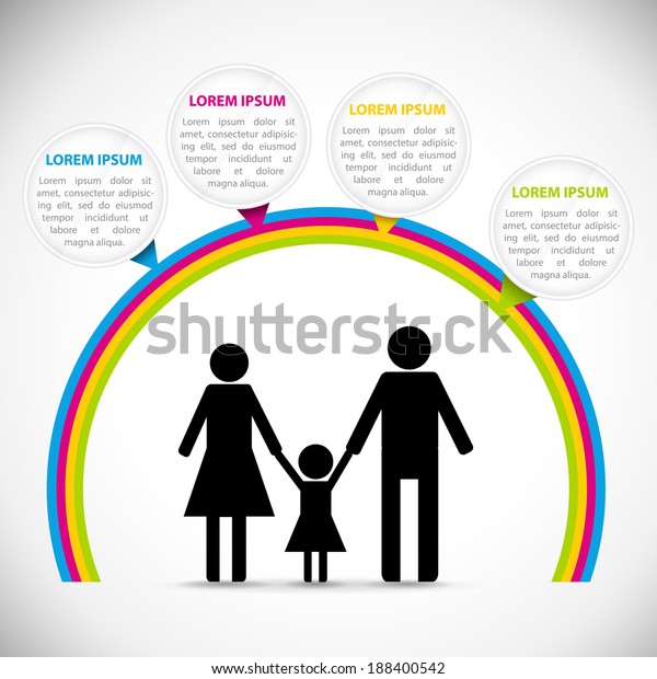 Family Infographic Vector Template Rainbow Stock Vector (Royalty Free ...