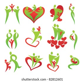 Family Life Vector Collection People Symbols Stock Vector (Royalty Free ...